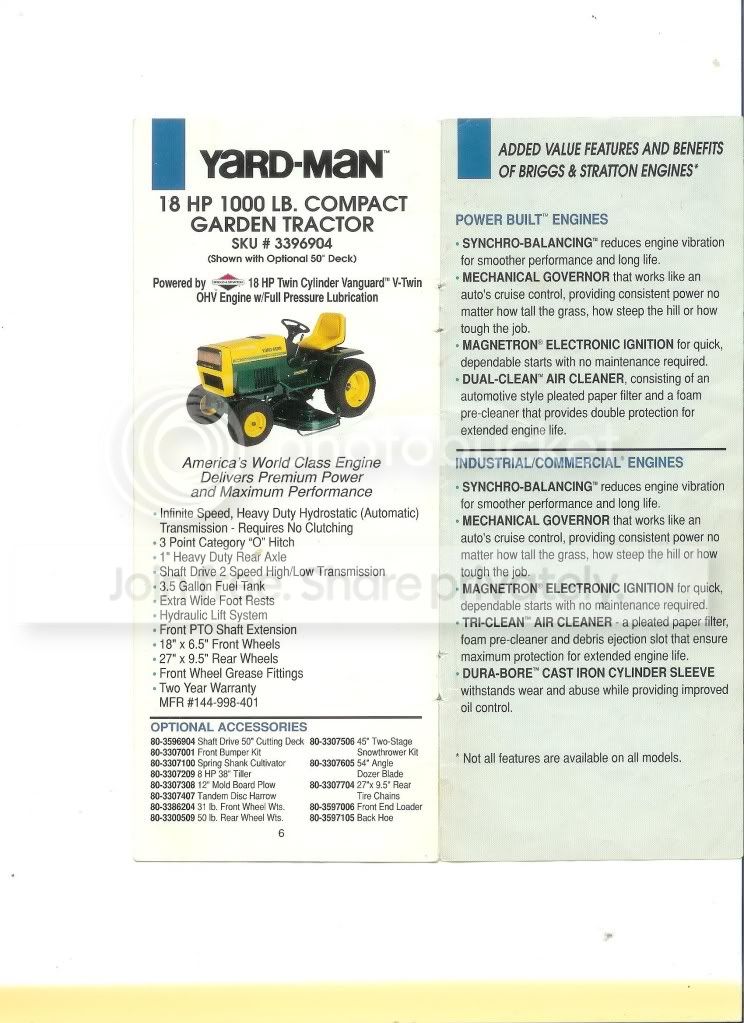 90's mtd yardman decals | My Tractor Forum