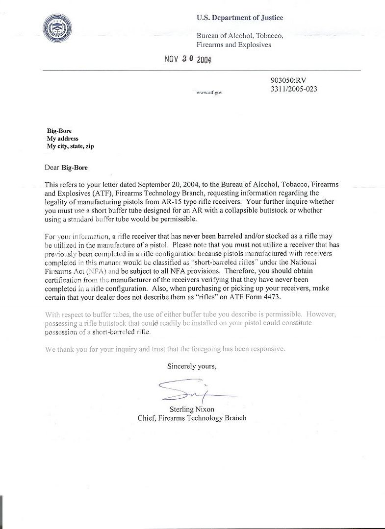 ATF: Complete lower receivers with buttstocks can be utilized for ...